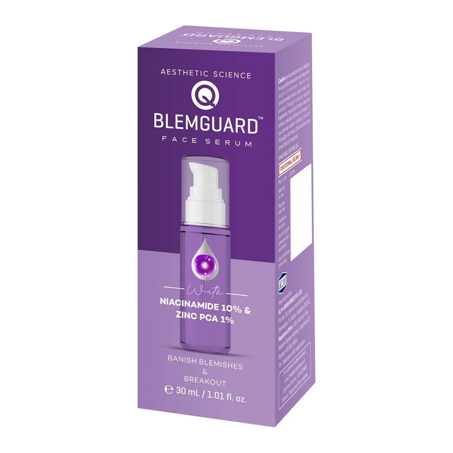 Blemguard Face Serum 30ml | Niacinamide 10% & Zinc PCA 1% for Acne ...