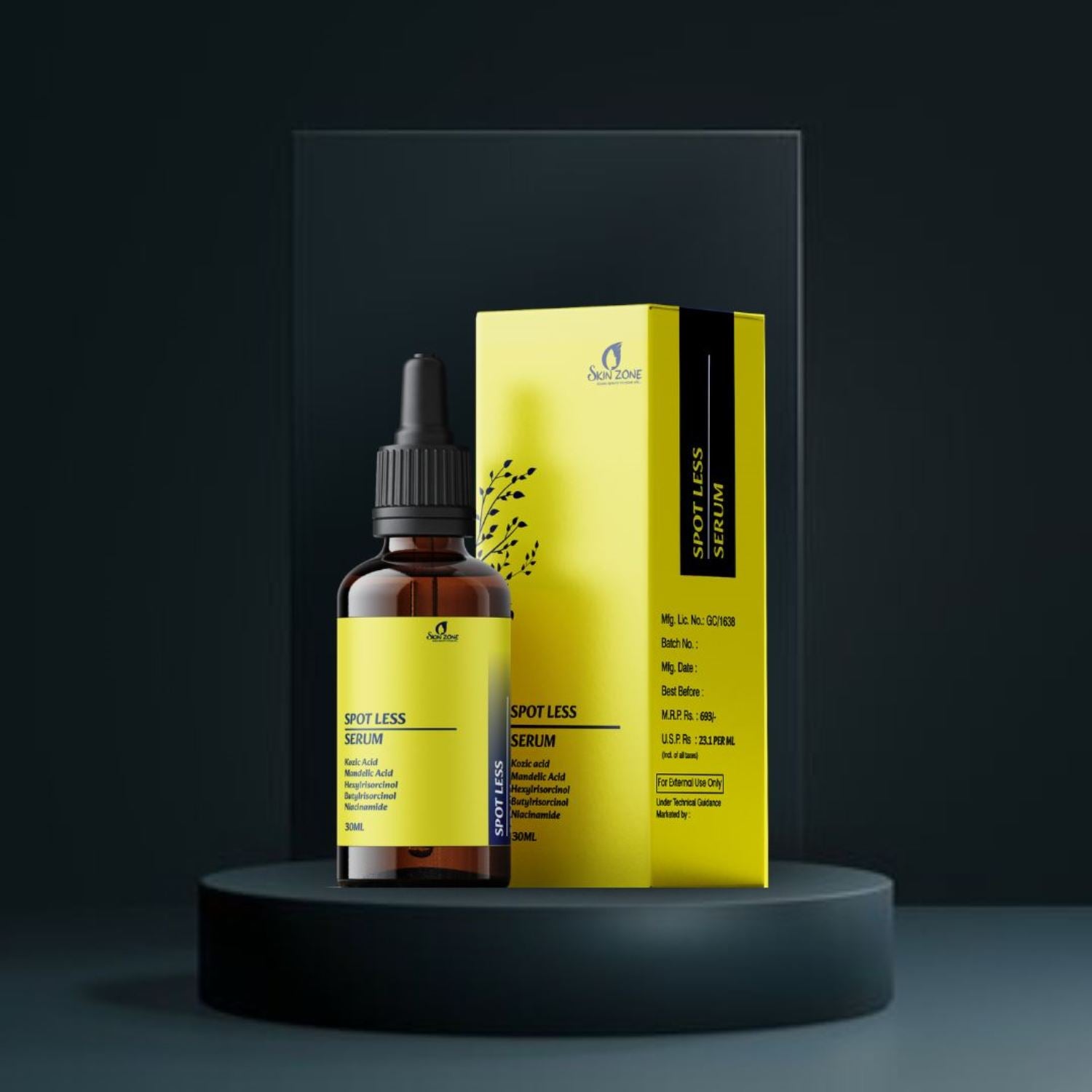 Skin Zone Spot Less Serum – For Dark Spots, Pigmentation & Glowing Skin ...